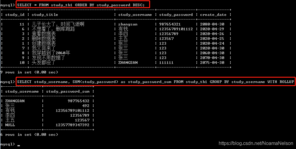 MySql基础-笔记6 -排序、分组、连接的使用、NULL值处理-腾讯云开发者社区-腾讯云