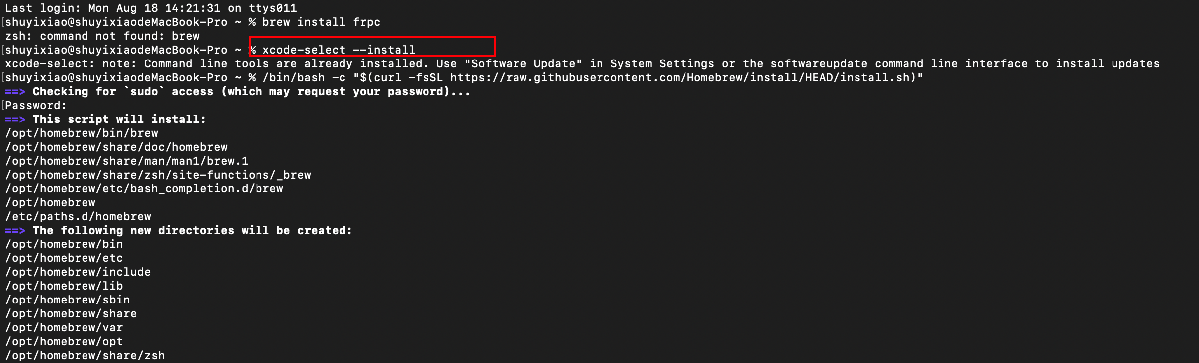 Mac 上安装并使用 frpc（FRP 内网穿透客户端）指南-腾讯云开发者社区-腾讯云