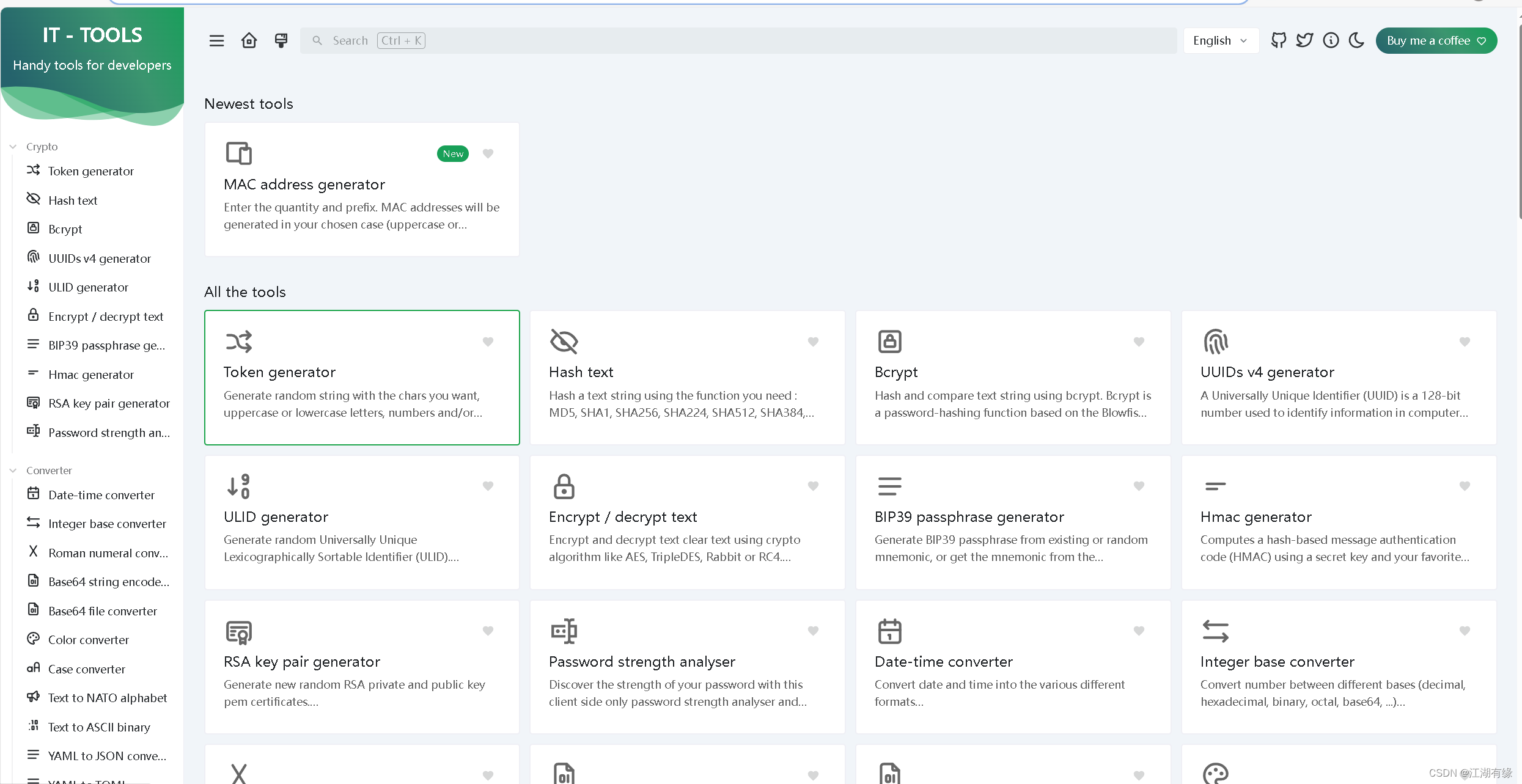【好用的个人工具】搭建一款实用的个人IT工具箱——it-tools-腾讯云开发者社区-腾讯云