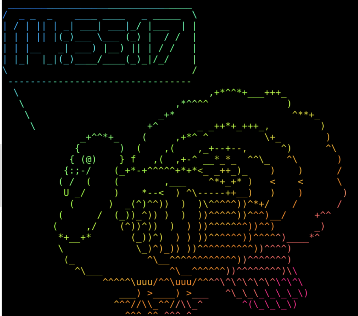 [oeasy]python0036_牛说_cowsay_小动物说话_asciiart_figlet_lolcat_管道(祝大家新年快乐 ...