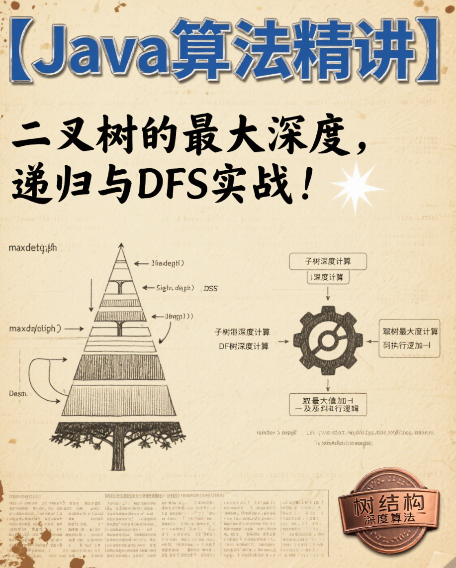 【Java算法精讲】二叉树的最大深度，递归与DFS实战！ -腾讯云开发者社区-腾讯云
