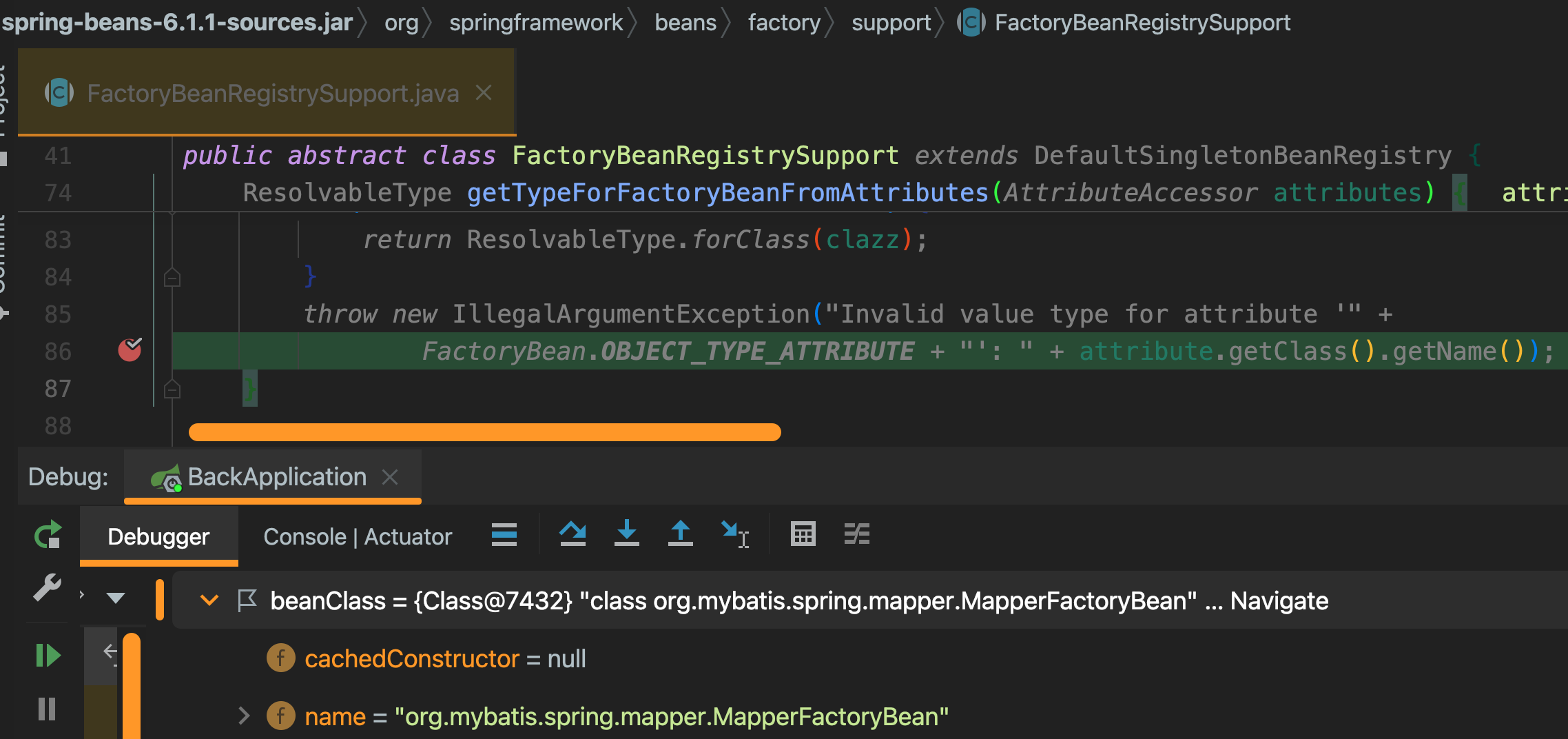 SpringBoot升级到3.2.0报错Invalid value type for attribute ‘factoryBeanObjectType‘: java.lang.String ...