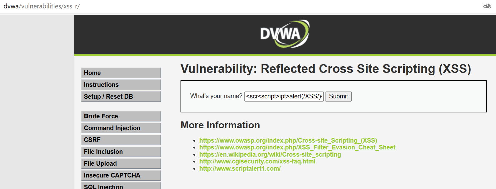 网络安全 DVWA通关指南 DVWA Reflected Cross Site Scripting (反射型 XSS)-腾讯云开发者社区-腾讯云