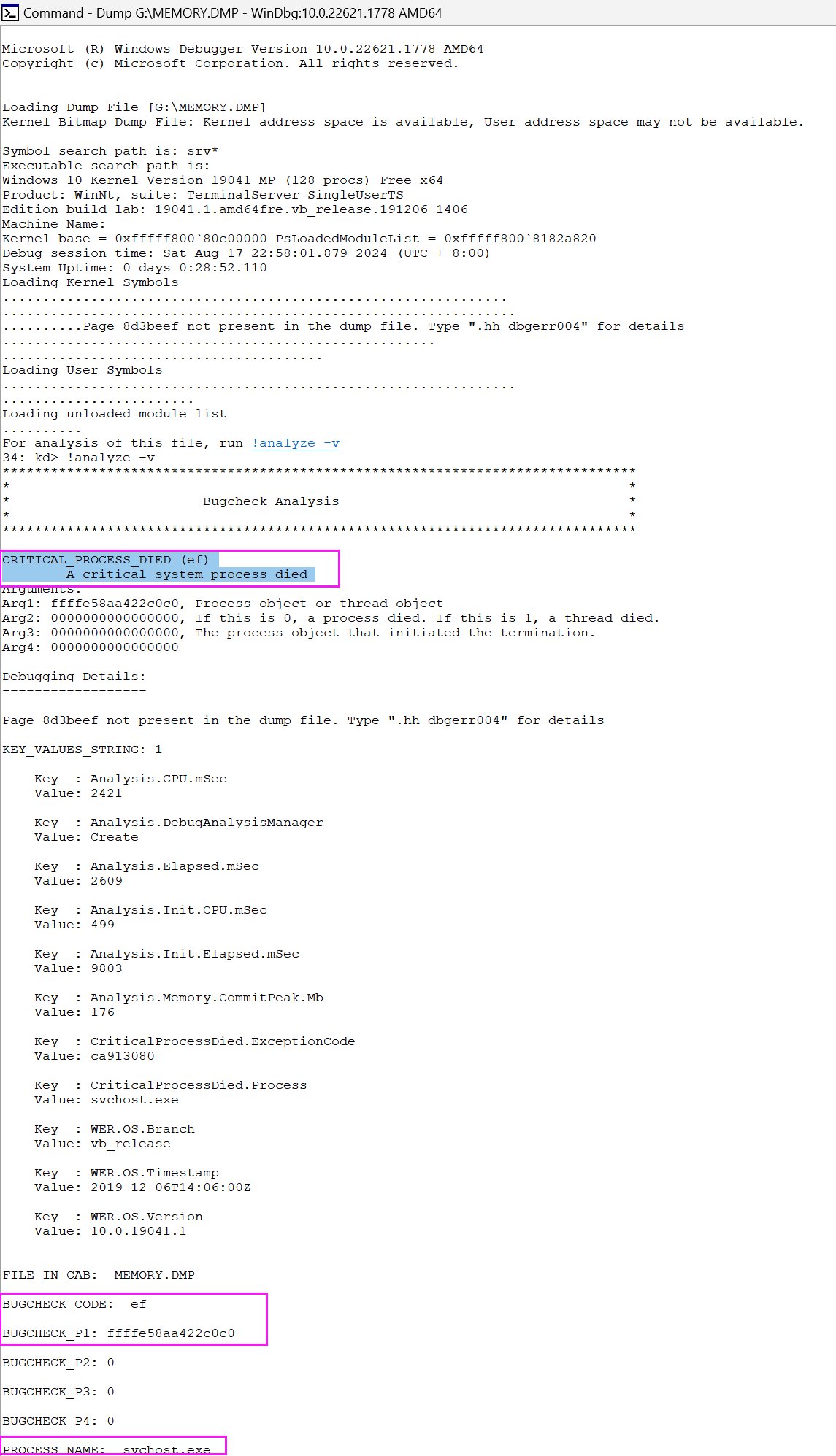 1例0xEF：CRITICAL_PROCESS_DIED蓝屏分析-腾讯云开发者社区-腾讯云