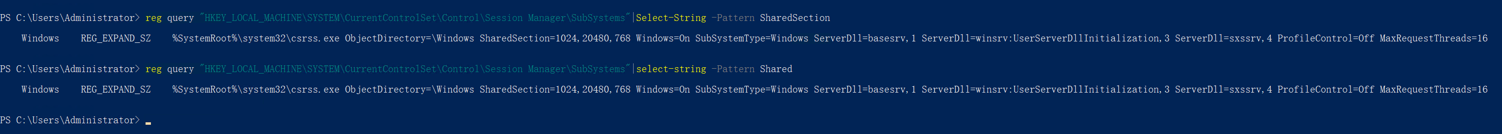 Session Manager\SubSystems\Windows键值的SharedSection参数包含三个值，3个值的调整依据是什么 ...