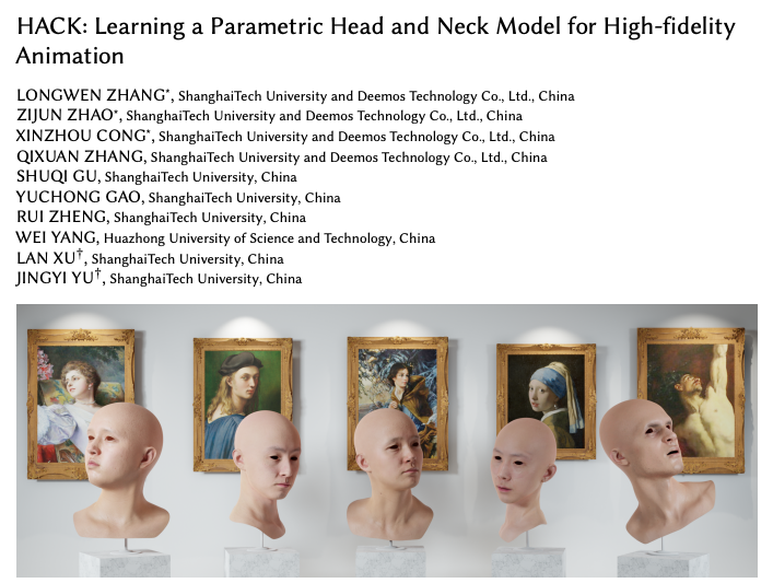 SIGGRAPH 2023 | 全新参数化人脸模型HACK助力3D角色生成，忠实再现逼真颈部运动-腾讯云开发者社区-腾讯云