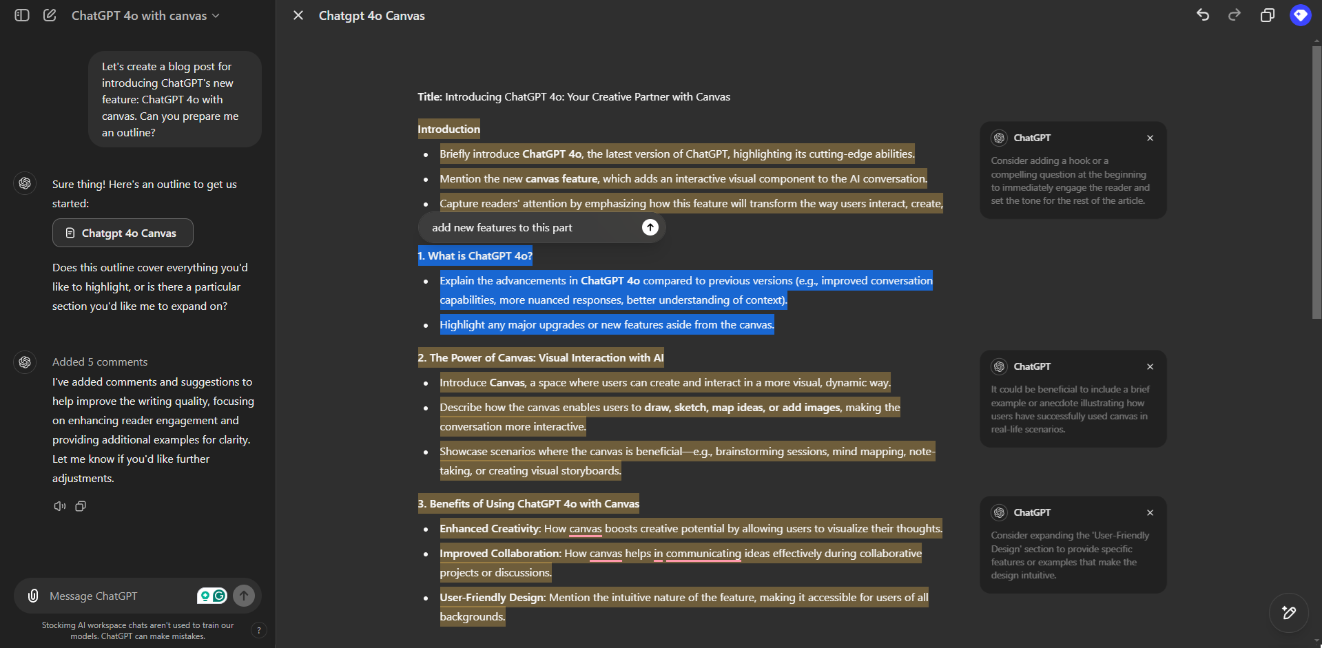 猫头虎分享：什么是 ChatGPT 4o Canvas？-腾讯云开发者社区-腾讯云