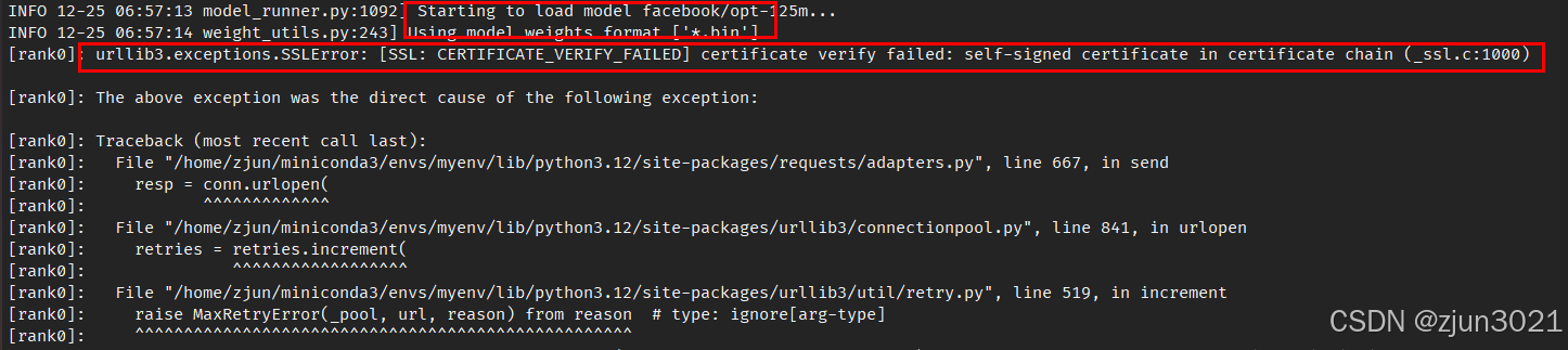 解决Ascend上vllm运行时出现urllib3.exceptions.SSLError: [SSL: CERTIFICATE_VERIFY_FAILED]-腾讯云开发者社区-腾讯云