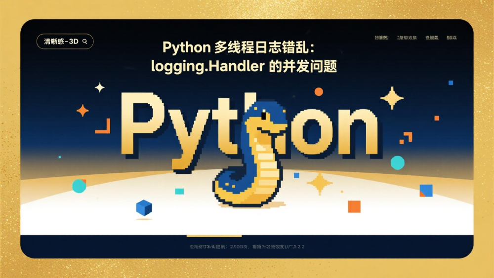 Python 多线程日志错乱：logging.Handler 的并发问题-腾讯云开发者社区-腾讯云
