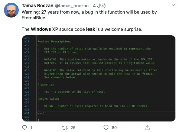 Windows XP 源代码泄露，微软终于回应了~-腾讯云开发者社区-腾讯云