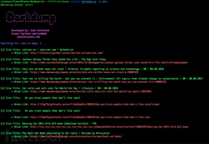 Darkdump：一款功能强大的深网信息搜索工具-腾讯云开发者社区-腾讯云