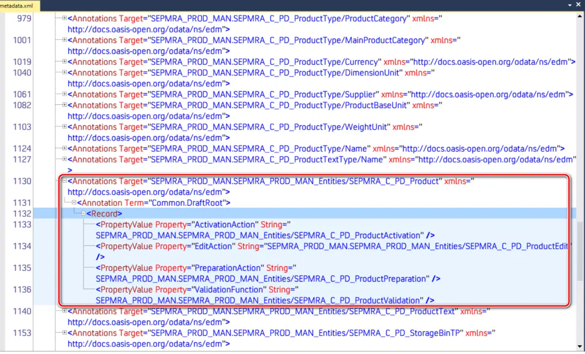 SAP UI5 Fiori Elements Annotation Entity Container sap-ui5-fiori-elements-annotation-entity-container