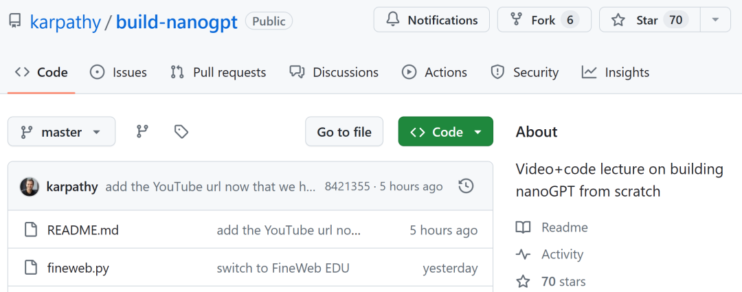 Karpathy最新四小时视频教程：从零复现GPT-2，通宵运行即搞定-腾讯云开发者社区-腾讯云