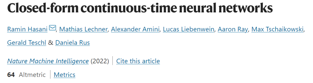 解决神经网络的百年难题，MIT新模型Liquid CfC让模拟大脑动力学成为可能-腾讯云开发者社区-腾讯云