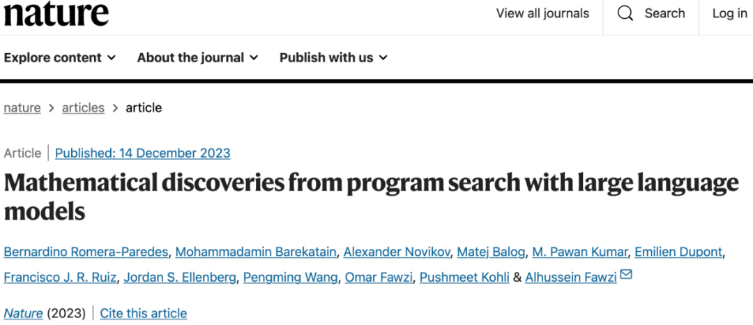DeepMind论文登上Nature：困扰数学家几十年的难题，大模型发现全新解-腾讯云开发者社区-腾讯云