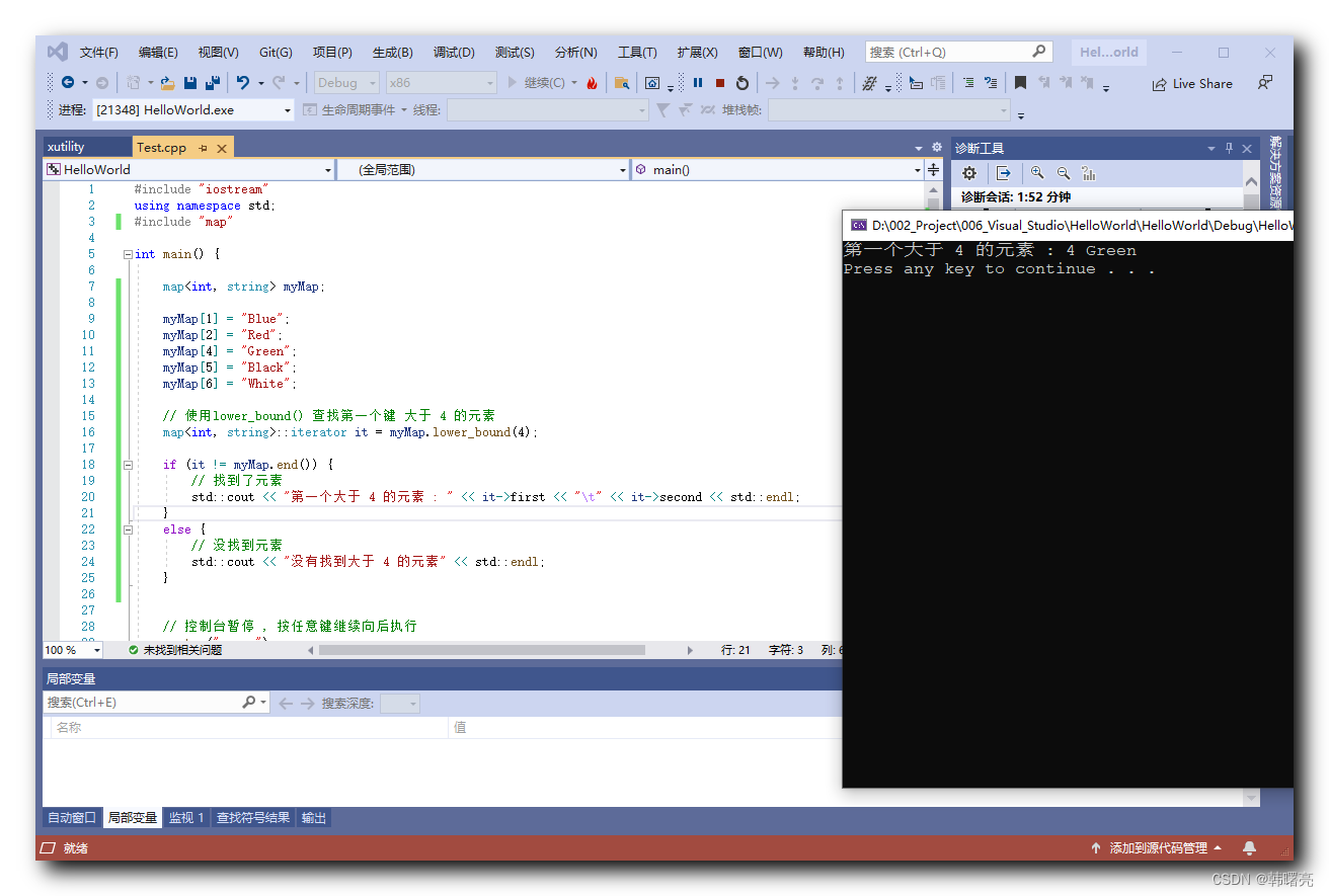 【C++】STL 容器 - map 关联容器 ④ ( map 容器常用 api 操作 | 查找指定元素 | 获取元素个数 | 获取大于等于指定键的元素 | 获取大于指定键的元素 | 获取等于 ...