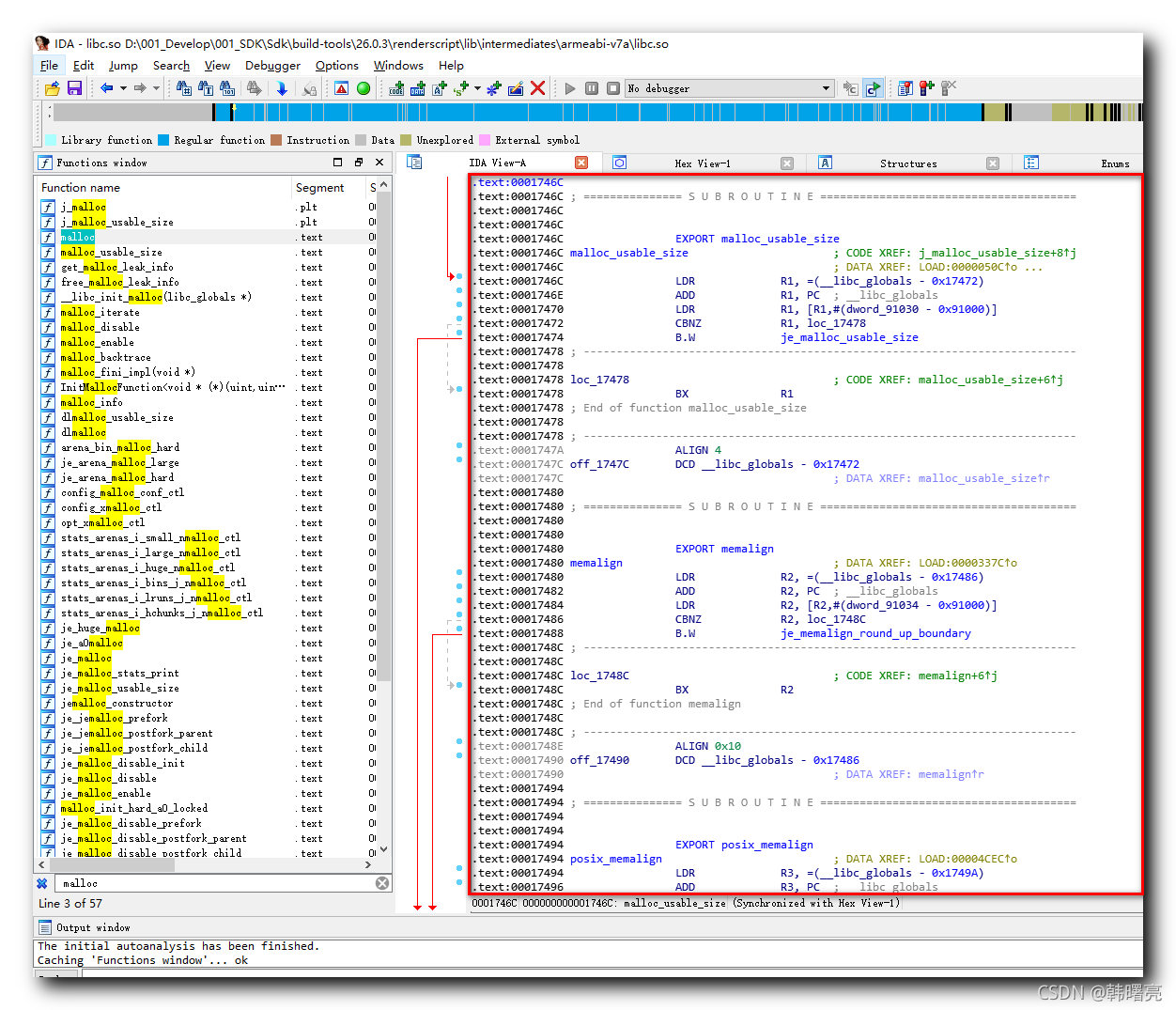 【Android 逆向】arm 汇编 ( 使用 IDA 解析 arm 架构的动态库文件 | 使用 IDA 打开 arm 动态库文件 | 切换 ...