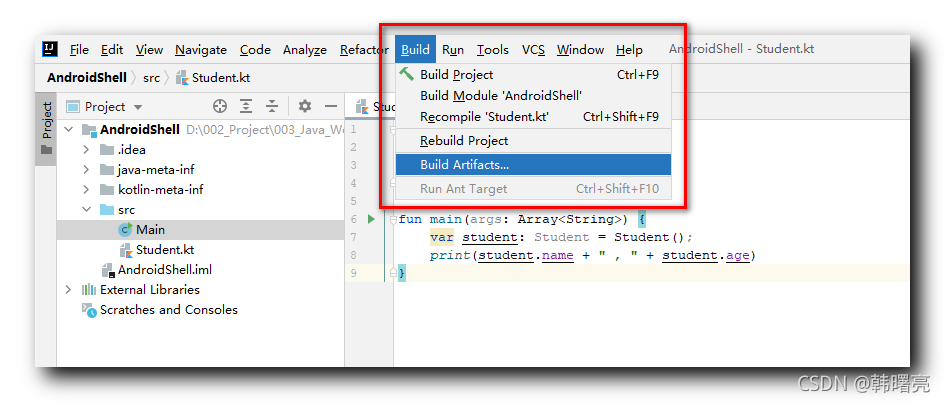 【开发环境】Android 命令行中执行 Java 程序 ( IntelliJ IDEA 中创建 Java / Kotlin 工程 | dx 打包 DEX 字节码文件 | dalvikvm ...