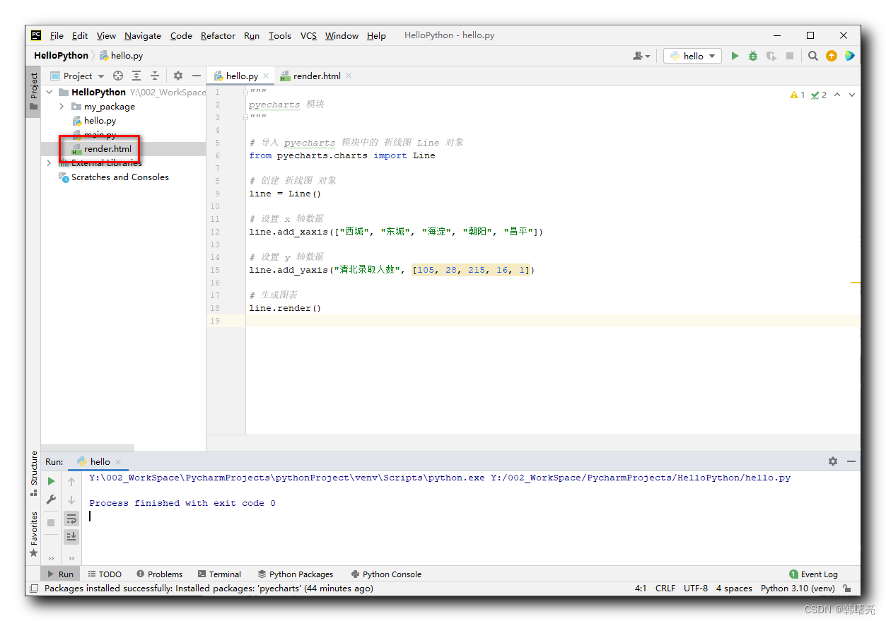 【Python】pyecharts 模块 ③ ( 使用 pyecharts 模块绘制折线图 )-腾讯云开发者社区-腾讯云