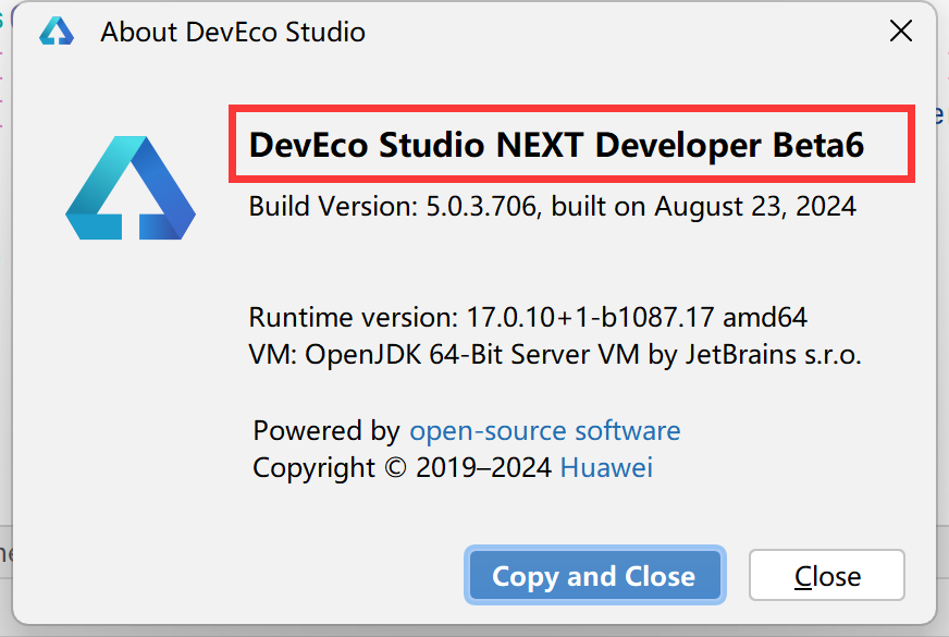 鸿蒙DevEco Studio NEXT Developer Beta6与DevEco Studio NEXT Beta1(5.0.3.800)更新提示-腾讯云开发者社区-腾讯云
