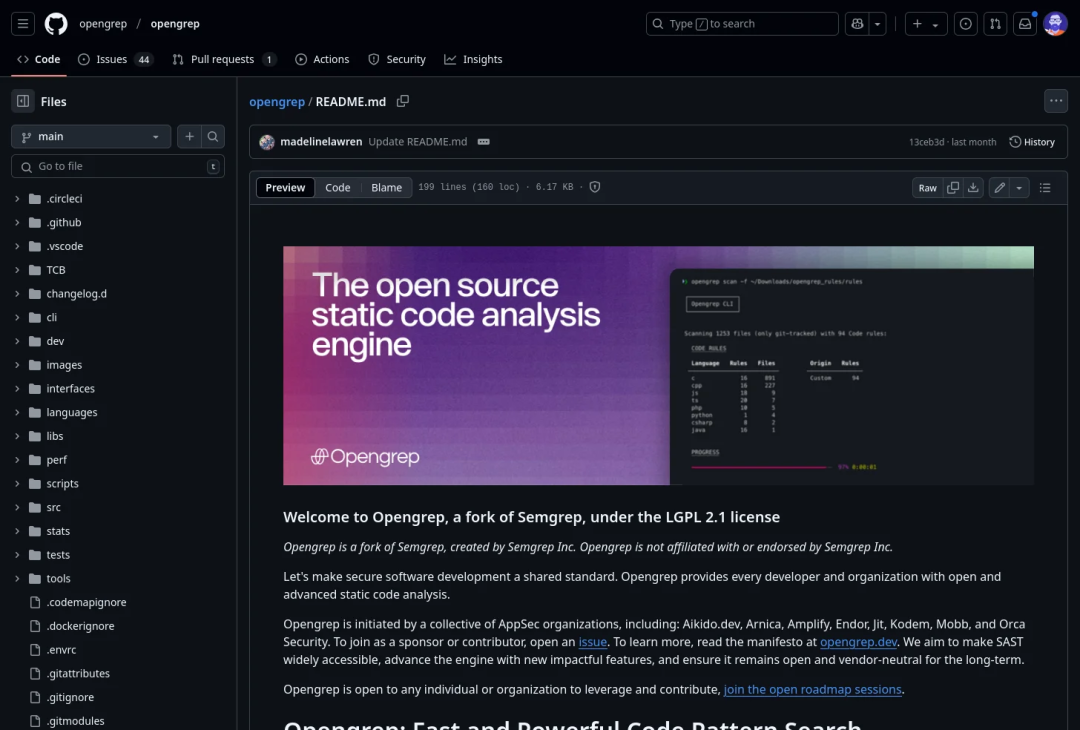 Opengrep分叉了Semgrep，以在许可证变更后解放规则集-腾讯云开发者社区-腾讯云