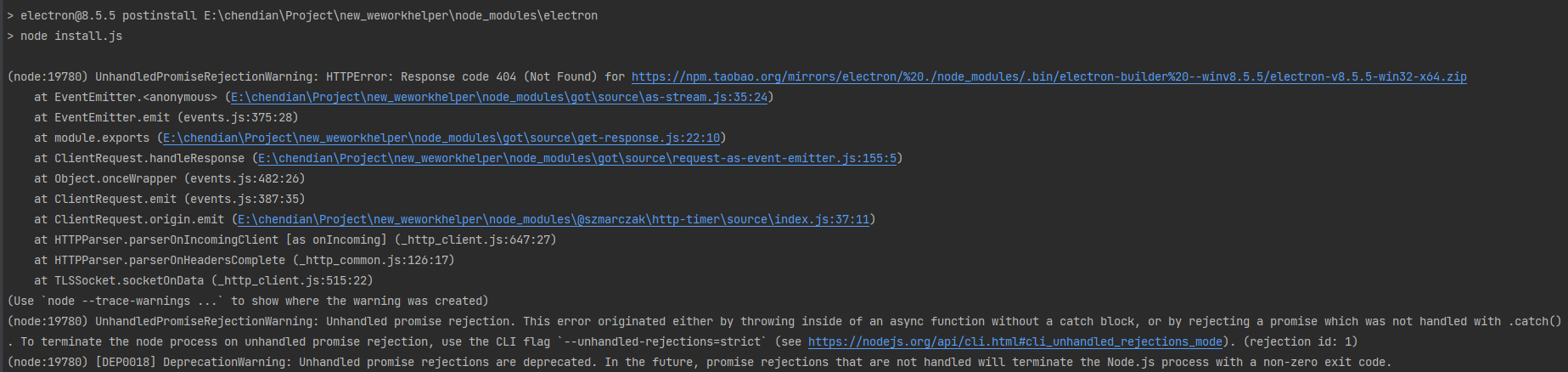NPM——Electron failed to install correctly, please delete node_modules/electron and try-腾讯云开发者社区-腾讯云