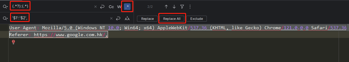 用Pycharm把浏览器复制出来的headers/参数给字段和值分别加单引号-腾讯云开发者社区-腾讯云