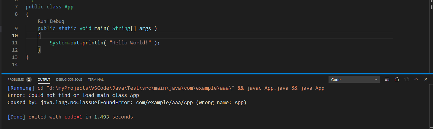 使用“代码运行程序”时显示 Java Lang Noclassdeffounderror“ 与maven一起 腾讯云开发者社区 腾讯云