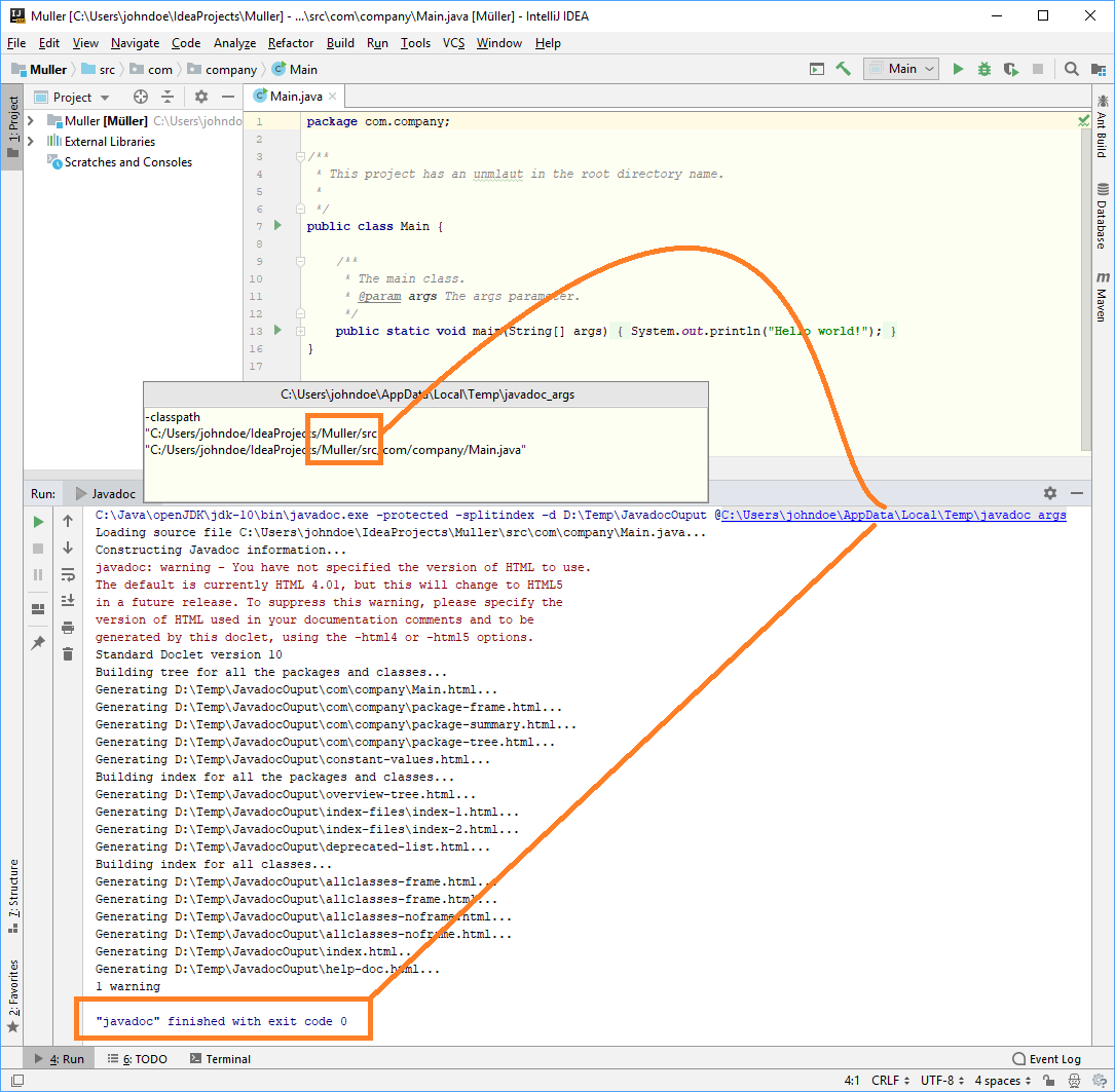 IntelliJ JavaDoc -错误-无法读取输入长度=1-腾讯云开发者社区-腾讯云
