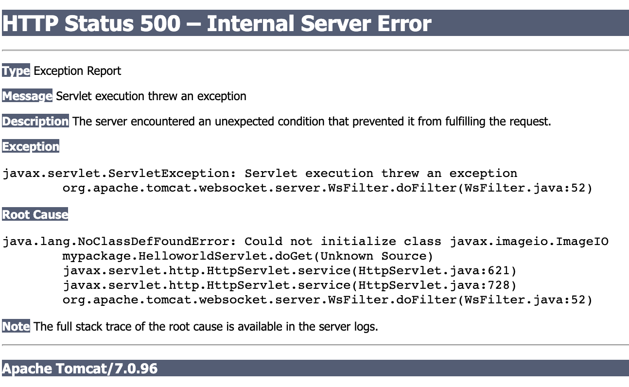 Tomcat服务器在移动到码头容器后不会初始化类javax.imageio.ImageIO`错误-腾讯云开发者社区-腾讯云