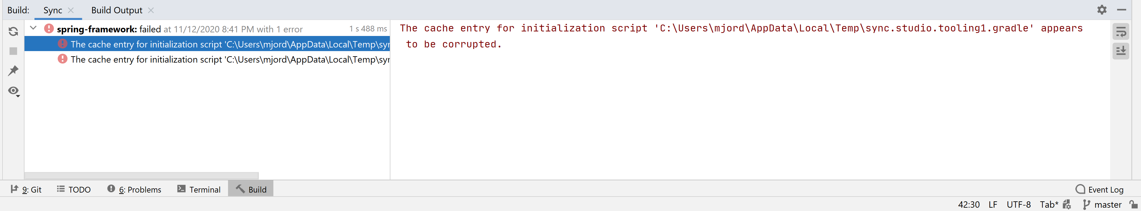IntelliJ IDEA (2020.2)：Gradle:初始化脚本的缓存条目(似乎已损坏)-腾讯云开发者社区-腾讯云