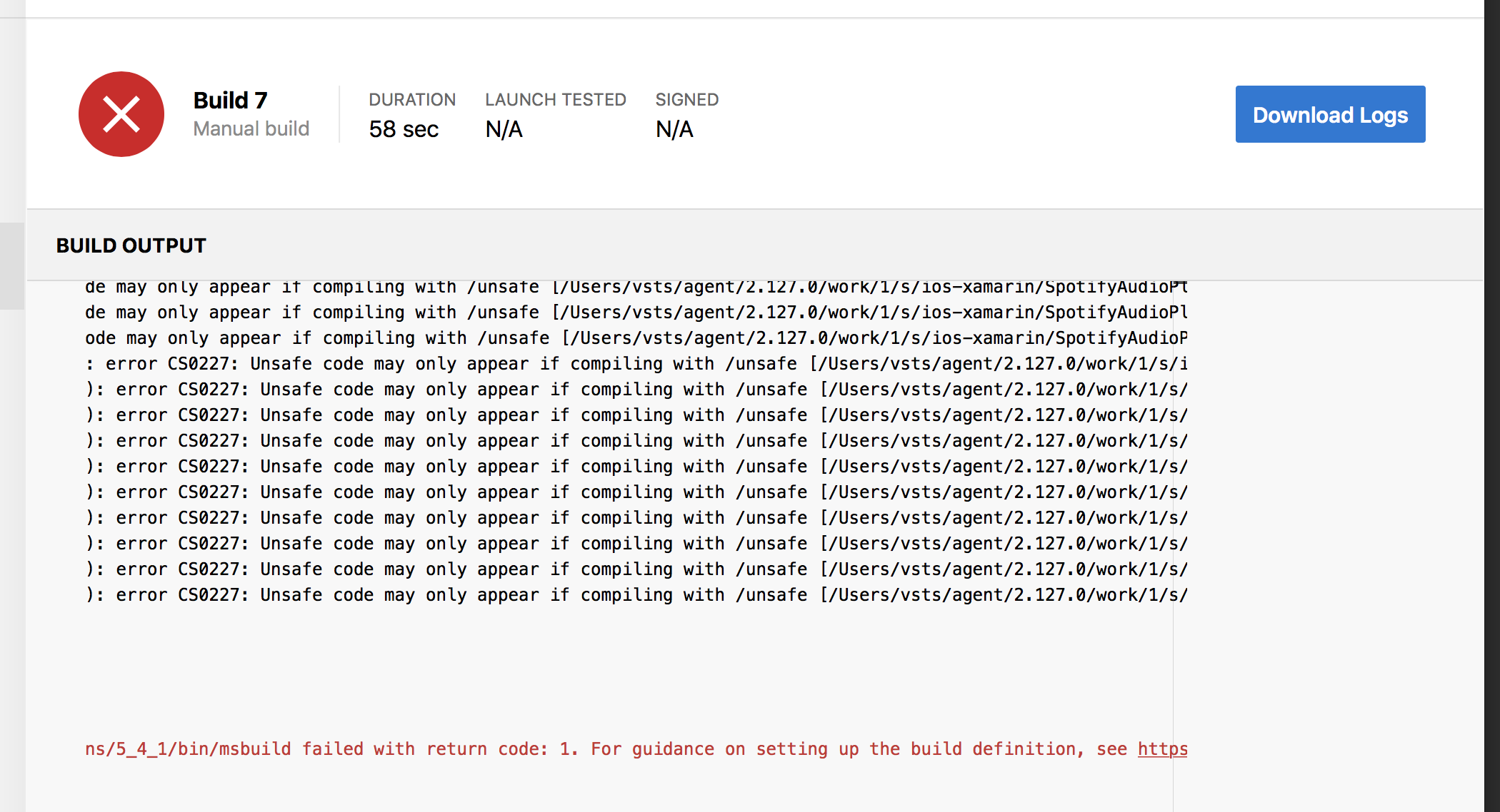在中生成失败:只有使用/unsafe编译时才可能出现不安全的代码-腾讯云开发者社区-腾讯云