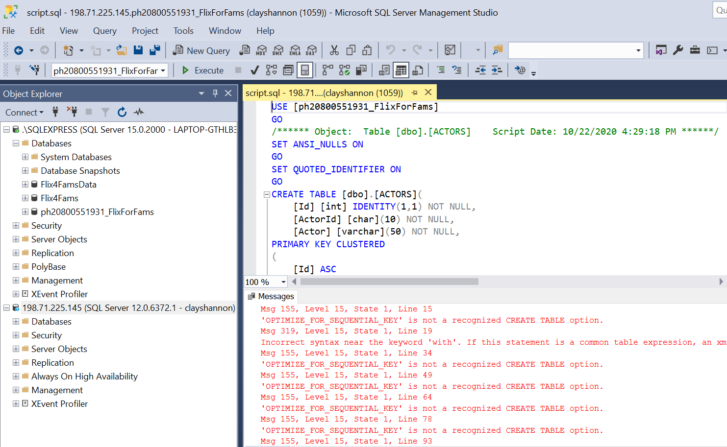 删除“OPTIMIZE_FOR_SEQUENTIAL_KEY”会解决script.sql的故障还是涉及更多的问题( Server -> Server)？-腾讯云开发者社区-腾讯云