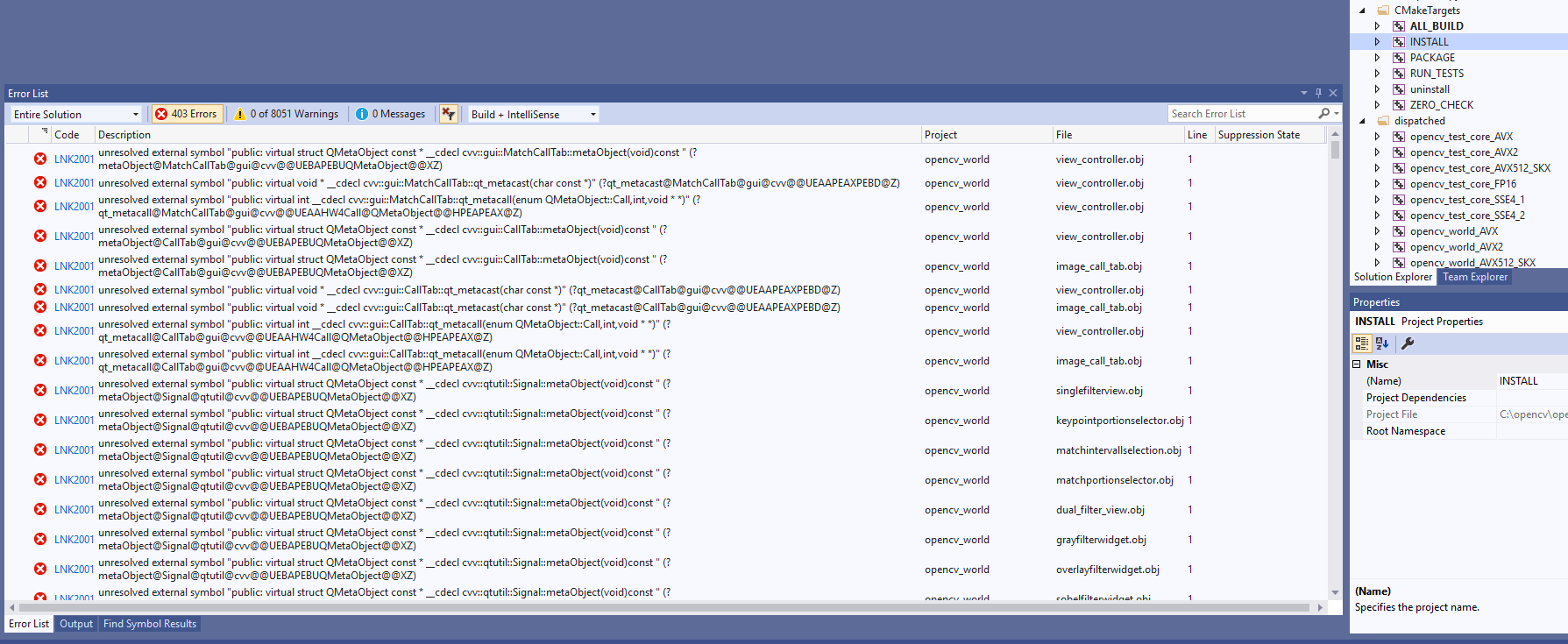 在Windows 10中构建OpenCV时Qt和cvv的链接错误-腾讯云开发者社区-腾讯云