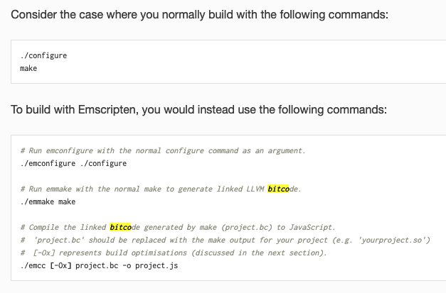 如何与cmake项目一起使用emscripten生成bitcode (.bc文件)？-腾讯云开发者社区-腾讯云