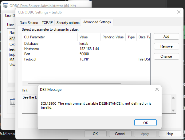 DB2 ODBC驱动程序:：SQL1390C环境变量DB2INSTANCE未定义或无效-腾讯云开发者社区-腾讯云