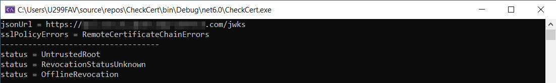 远程证书被提供的RemoteCertificateValidationCallback拒绝--如何获得更多详细信息？-腾讯云开发者社区-腾讯云