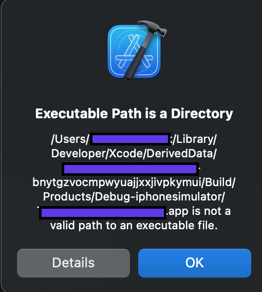 “可执行路径是目录”Xcode弹出错误-腾讯云开发者社区-腾讯云