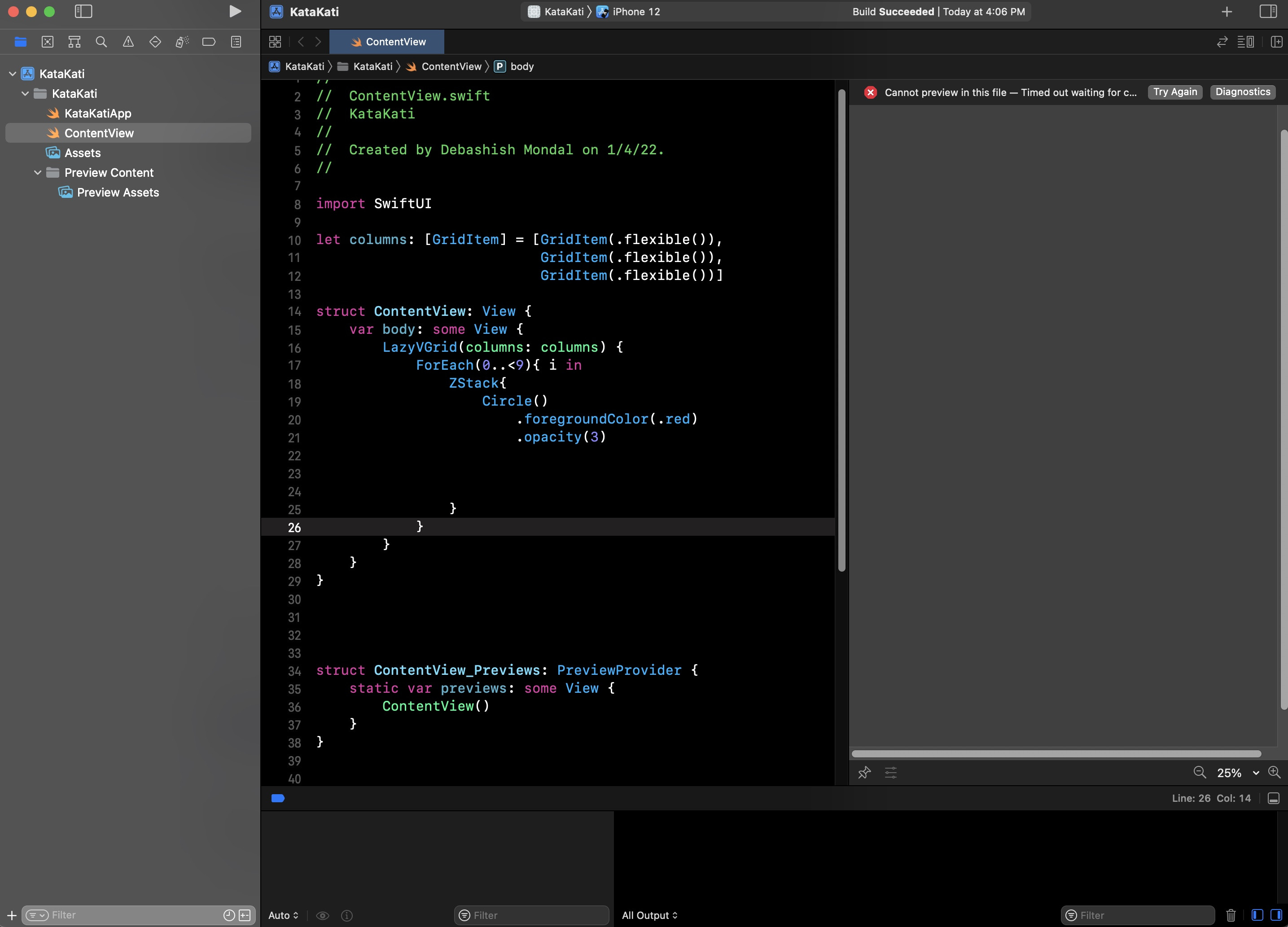 Xcode 13.2.1预览不工作，但模拟器工作-腾讯云开发者社区-腾讯云