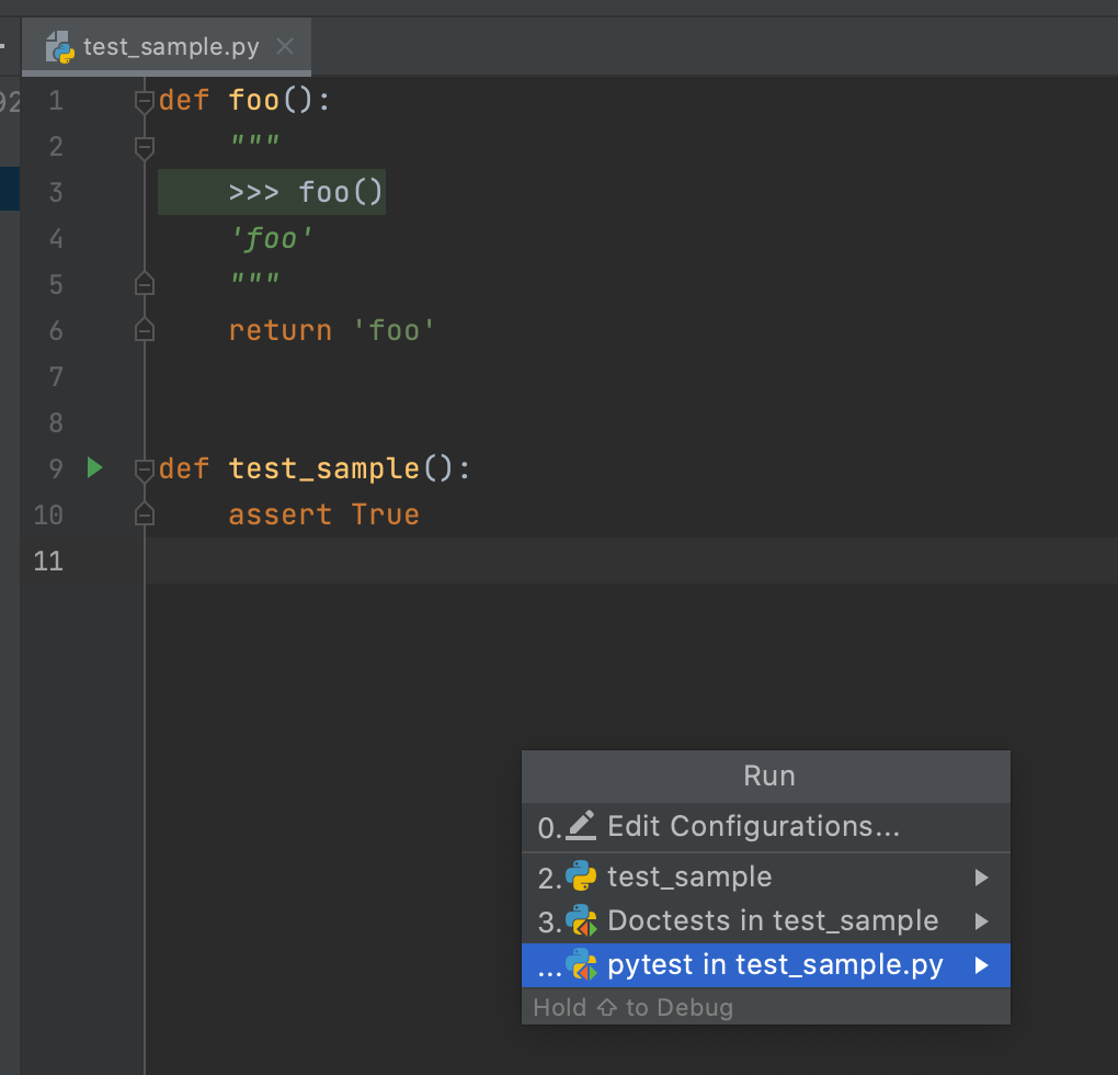如何告诉PyCharm在测试文件而不是doctest上运行pytest-腾讯云开发者社区-腾讯云