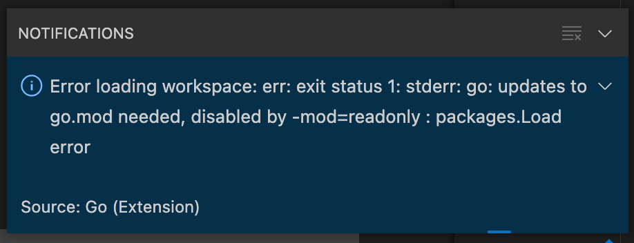 VS代码Go扩展由于无法更改go.mod而无法加载？-腾讯云开发者社区-腾讯云