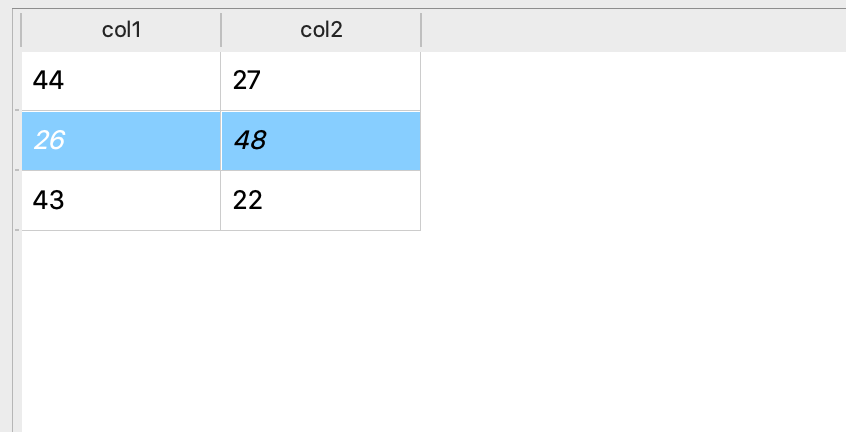 Python Pyqt5 Qtableview更改选定的行背景颜色 问答 腾讯云开发者社区 腾讯云