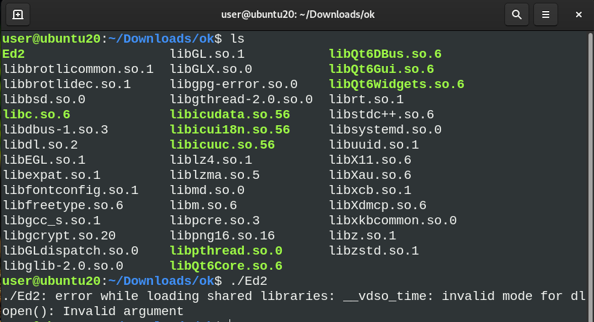 加载共享库时Qt错误：__vdso_time: dlopen()的无效模式:无效参数-腾讯云开发者社区-腾讯云
