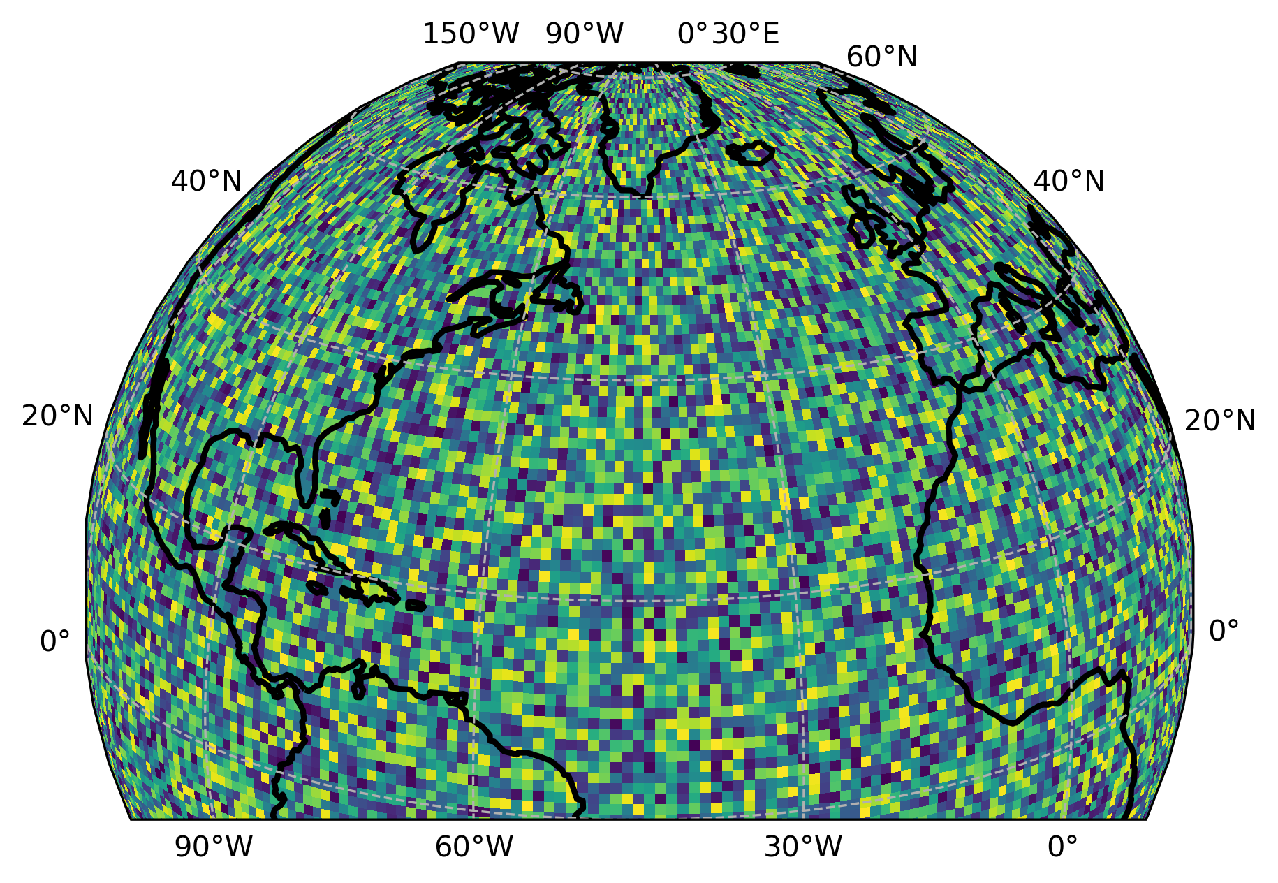 如何使用matplotlib cartopy绘制半球面地图(如北半球)-腾讯云开发者社区-腾讯云