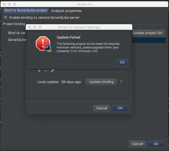 SonarLint (IntelliJ Idea)更新绑定失败:最低要求的版本错误-腾讯云开发者社区-腾讯云