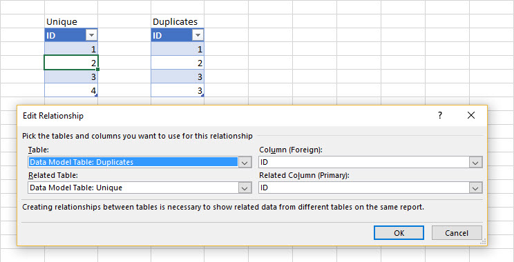 PowerPivot关系-错误表示这两列必须只包含唯一的值。-腾讯云开发者社区-腾讯云