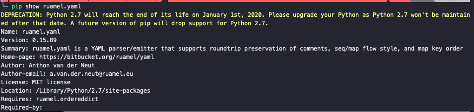 ModuleNotFoundError:没有名为“ruamel”的模块-腾讯云开发者社区-腾讯云