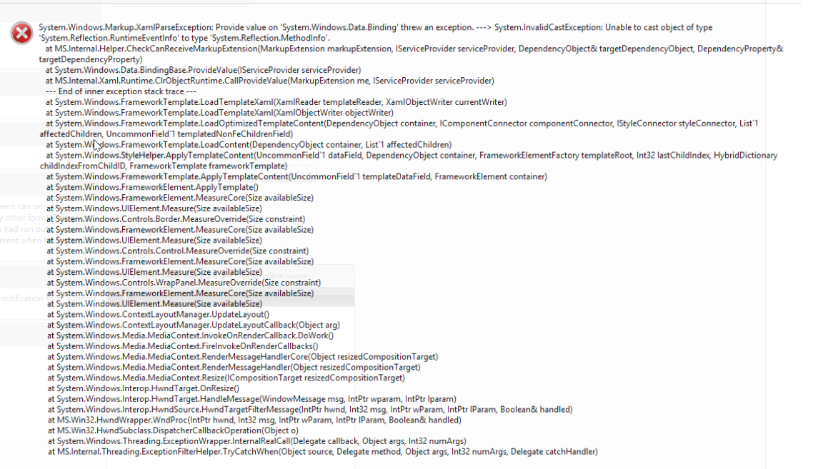命令绑定无法将“System.Reflection.RuntimeEventInfo”类型的对象强制转换为“System.Reflection.MethodInfo”类型-腾讯云开发者社区-腾讯云