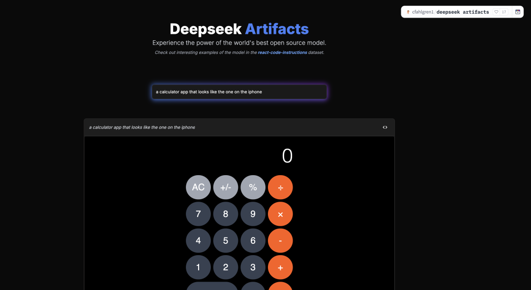 DeepSeek Artifacts：全新免费的 AI 编码器，构建公共前端代码数据集（Bolt、V0类）-腾讯云开发者社区-腾讯云