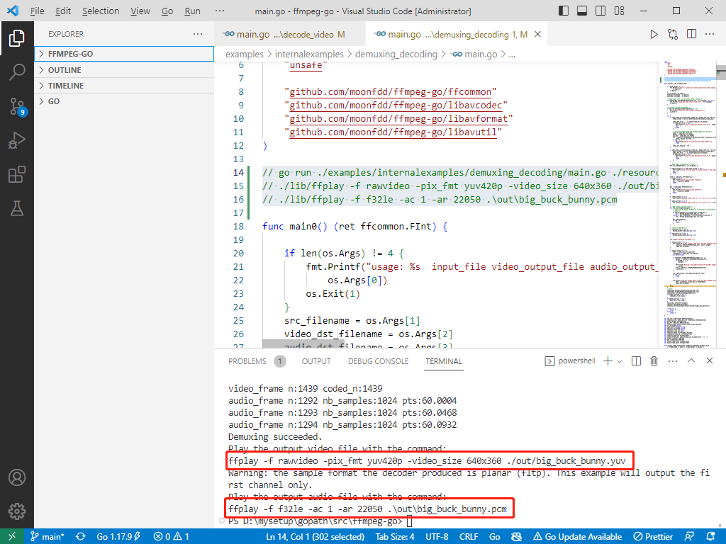 2023-04-04：使用 Golang 和 ffmpeg-go 库实现 demuxing_decoding.c，轻松掌握音视频分离解码技巧。-腾讯云开发者社区-腾讯云